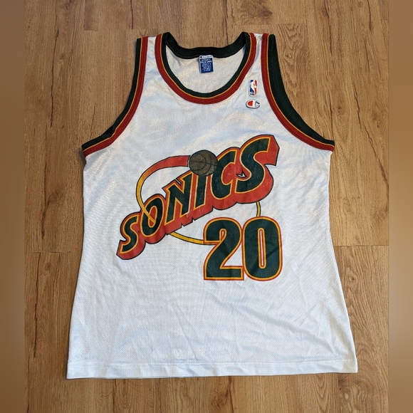 Champion | Shirts | Vintage Champion Gary Payton Nba Seattle Supersonics Jersey Size 44l Rare ...